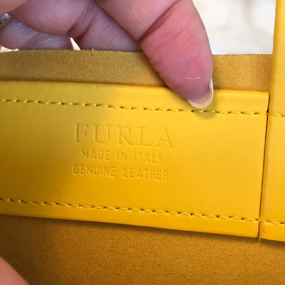 Furla | Bags | Furla Vintage Yellow Handbag With Dust Bag | Poshmark